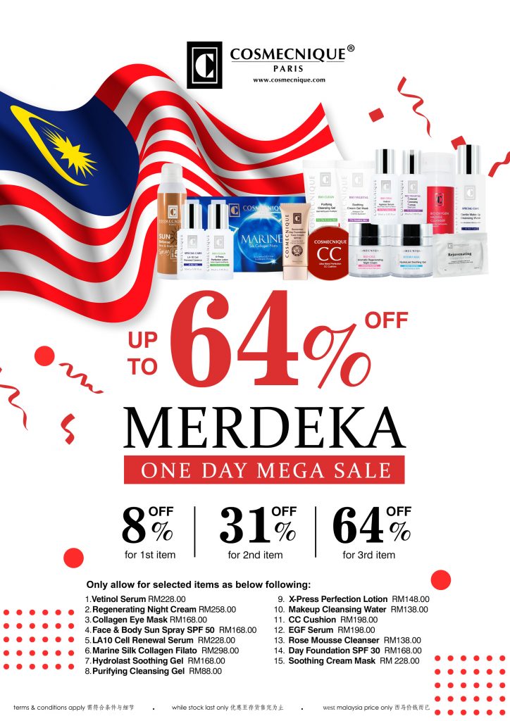 Merdeka One Day Mega Sale - The COSMECNIQUE of France
